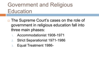 Religion and the american constitutional experiment ch9 | PPT