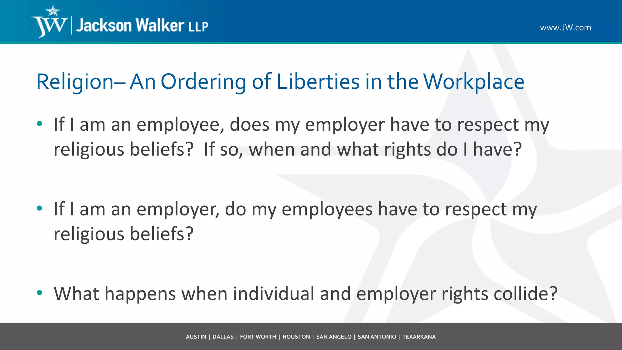 Religion and the Workplace | PPT