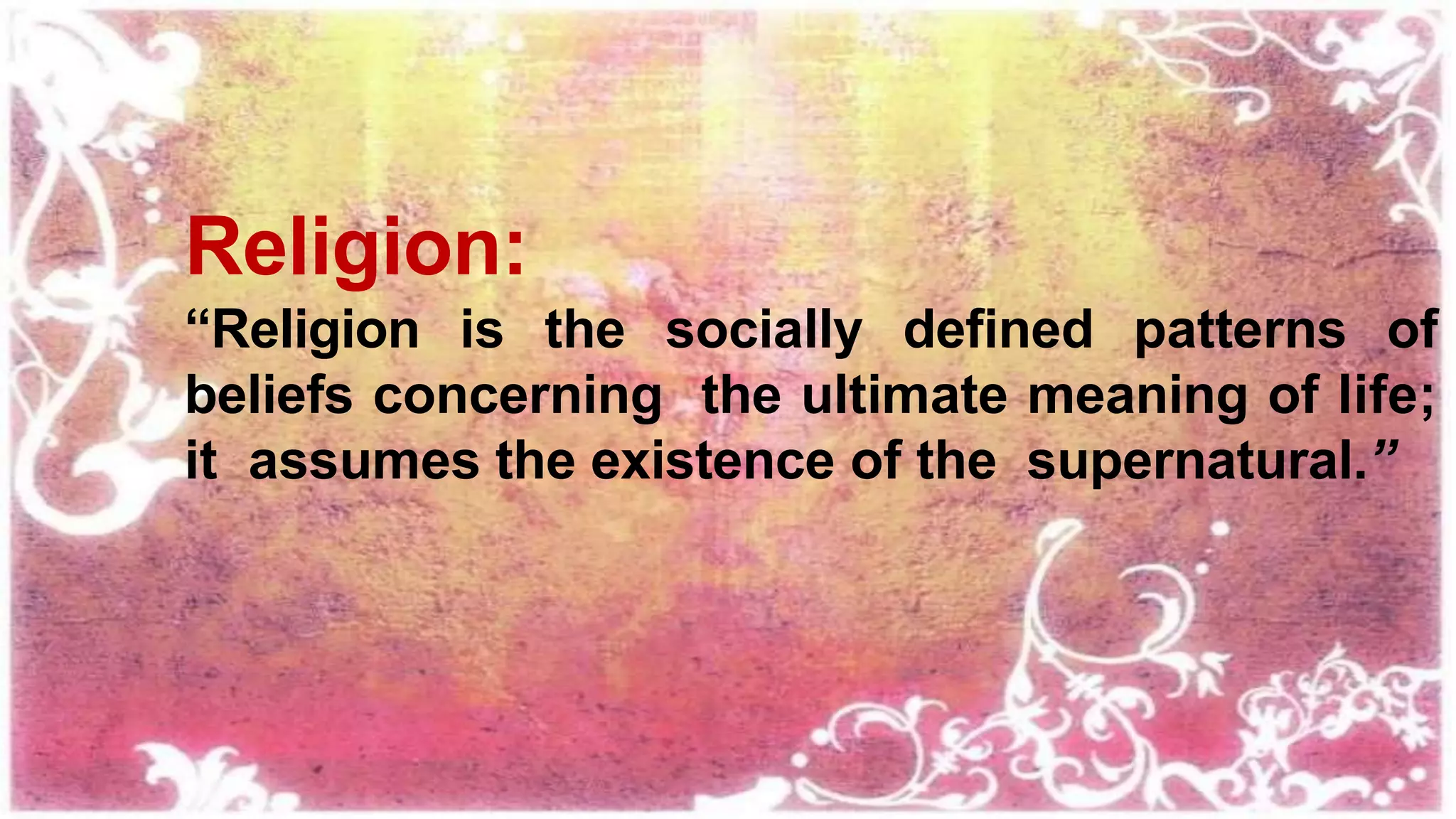 Religion and world view | PPTX