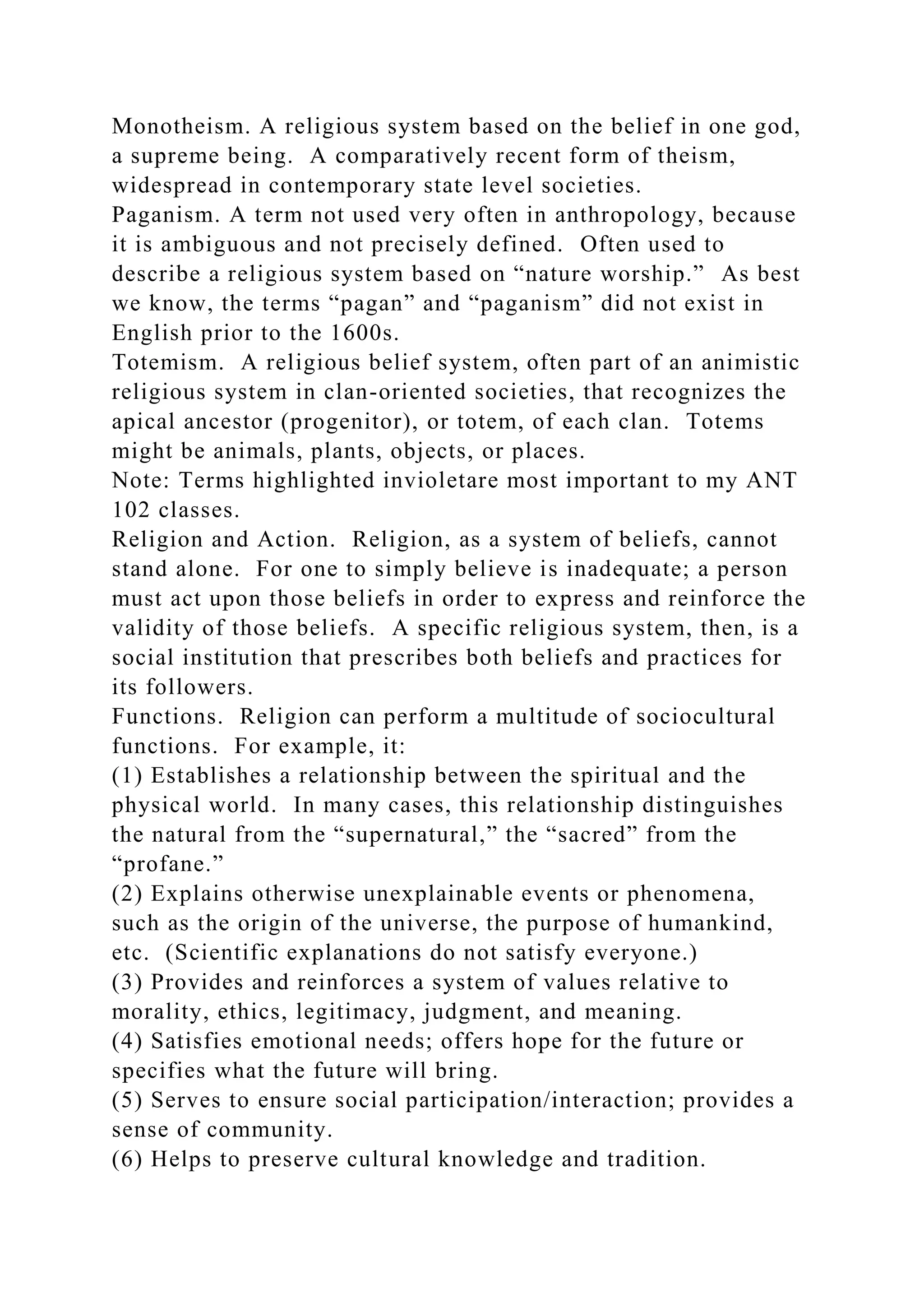 Religion as an Anthropological ConceptScott E. Antes 1996-2009.docx