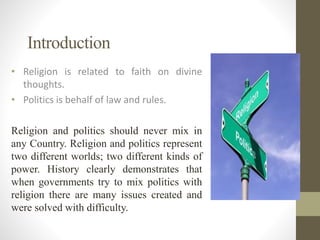 Religion as a political agenda | PPTX
