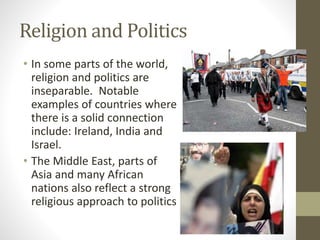 Religion as a political agenda | PPTX