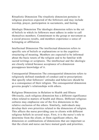 Religion, Culture, and Nursing Chapter 13 Patricia A. Hanson a.docx