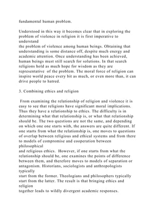 Religion & Ethics A very short introduction Dr. Bruce.docx | Religion ...