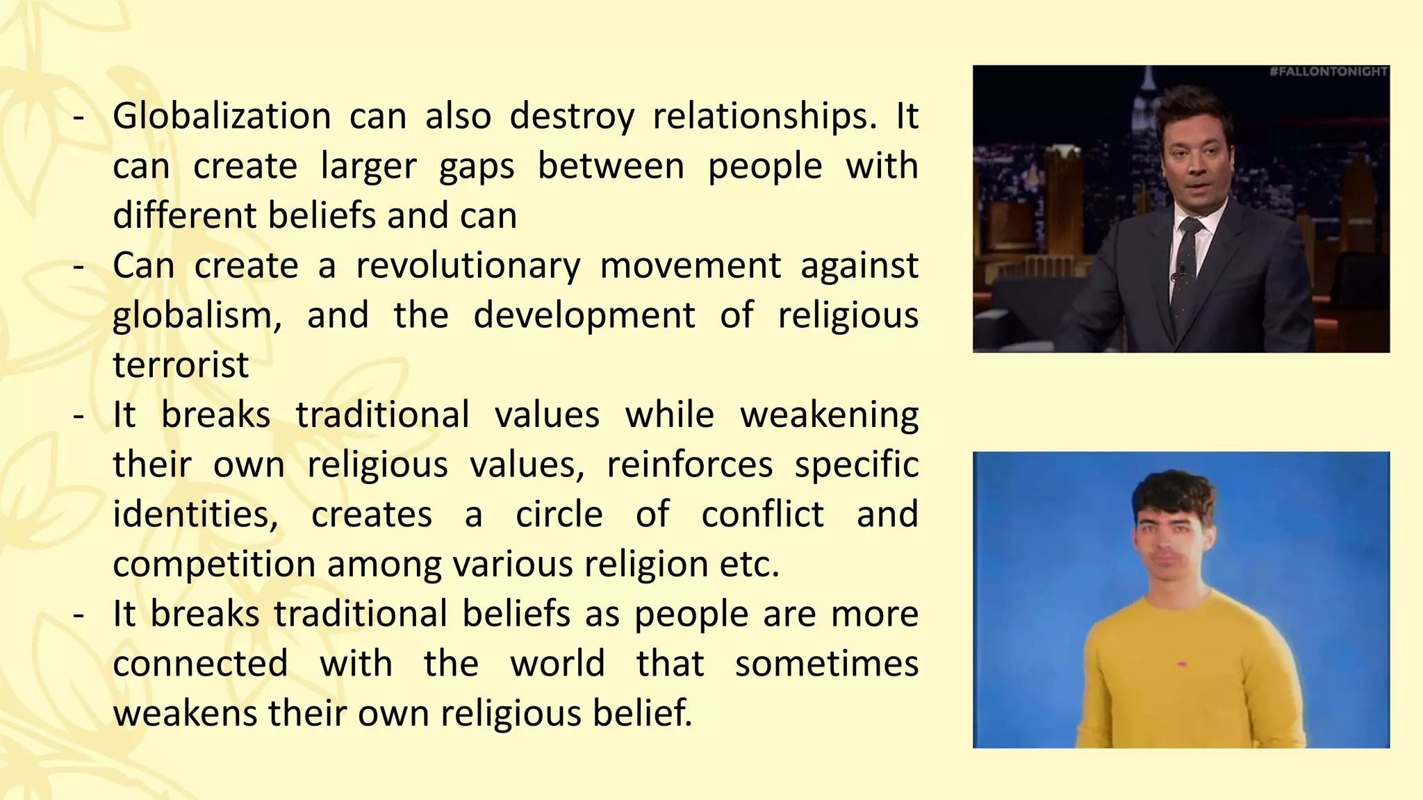 Religion: For or Against Globalization | PPTX