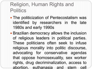 Religion, human rights and policy in brazil | PPT