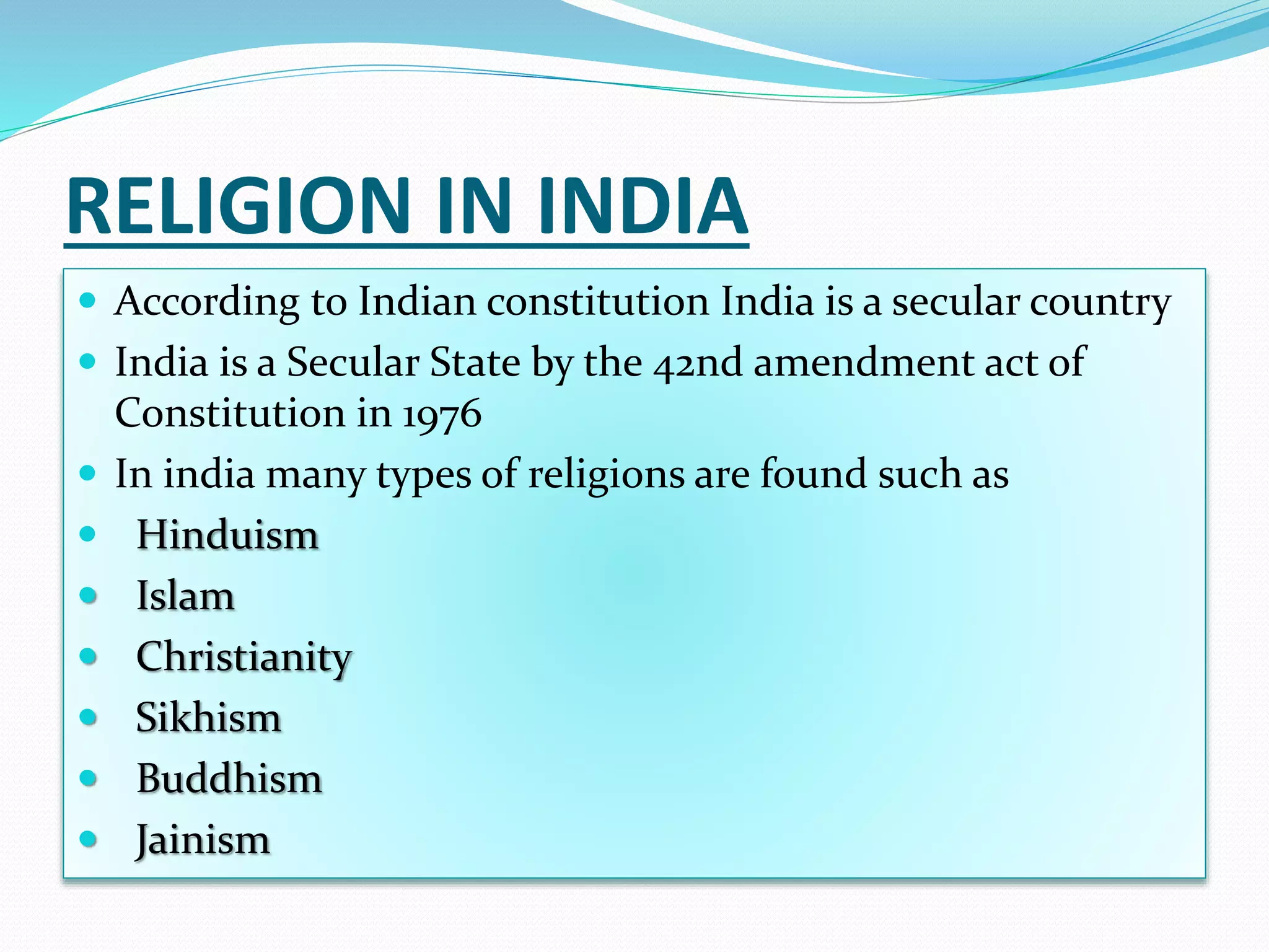 Religion in india | PPTX