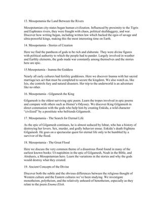 Religion in the Ancient Mediterranean: Course Description | PDF ...