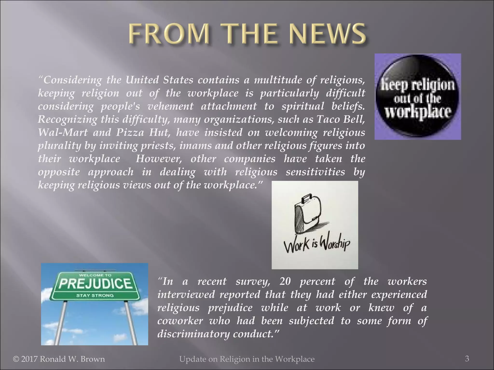 Religion in the workplace | PPT