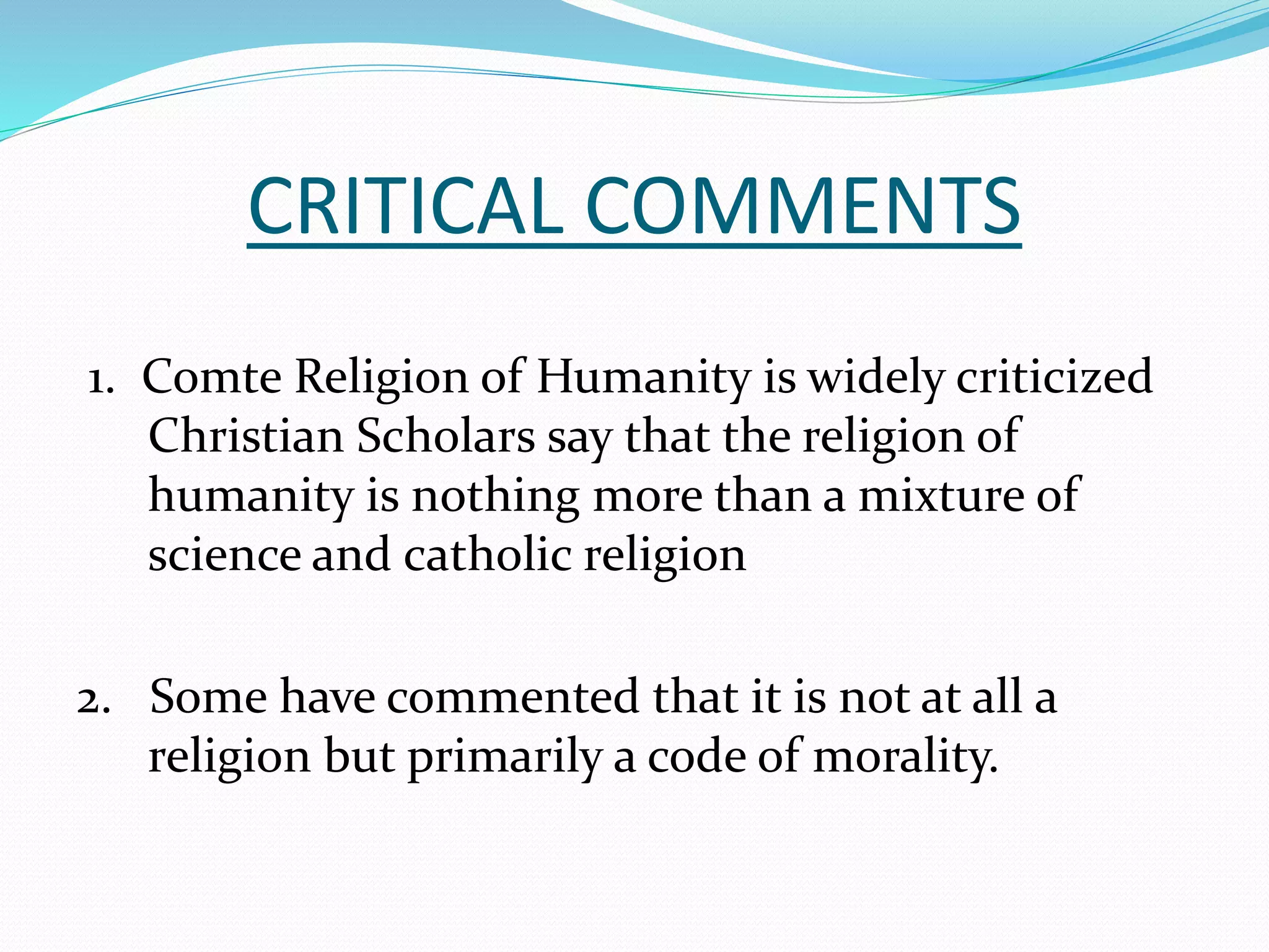 Religion of humanity | PPTX