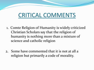 Religion of humanity | PPT