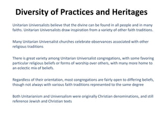 Unitarianiasm | PPTX | Christianity | Religion & Spirituality
