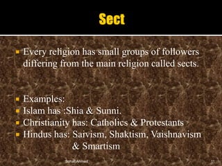 Religion presentation by Sohail Ahmed | PDF