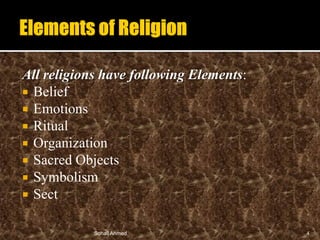 Religion presentation by Sohail Ahmed | PDF