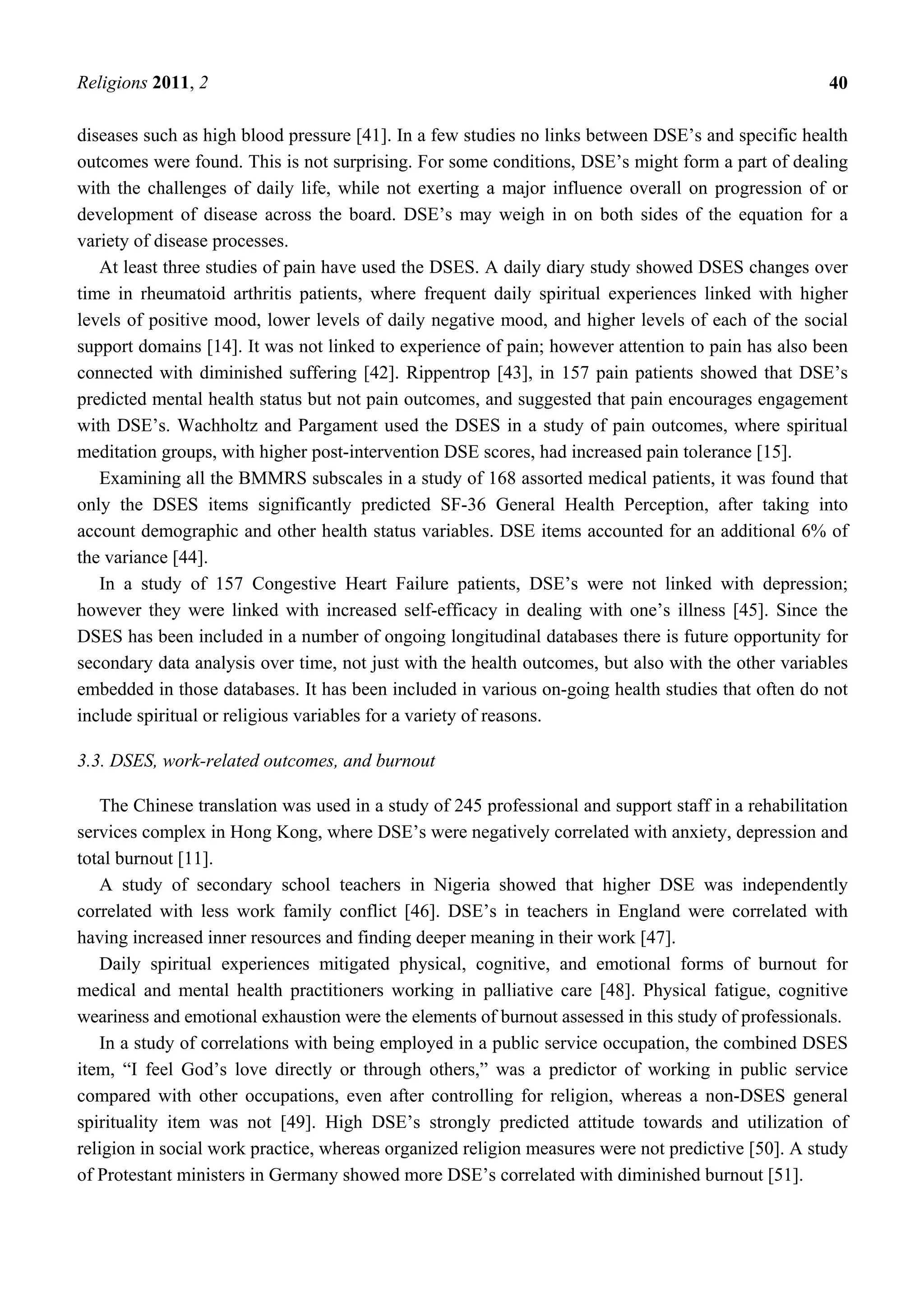 The Daily Spiritual Experience Scale | PDF