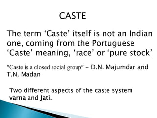 Religions, caste and class | PPTX