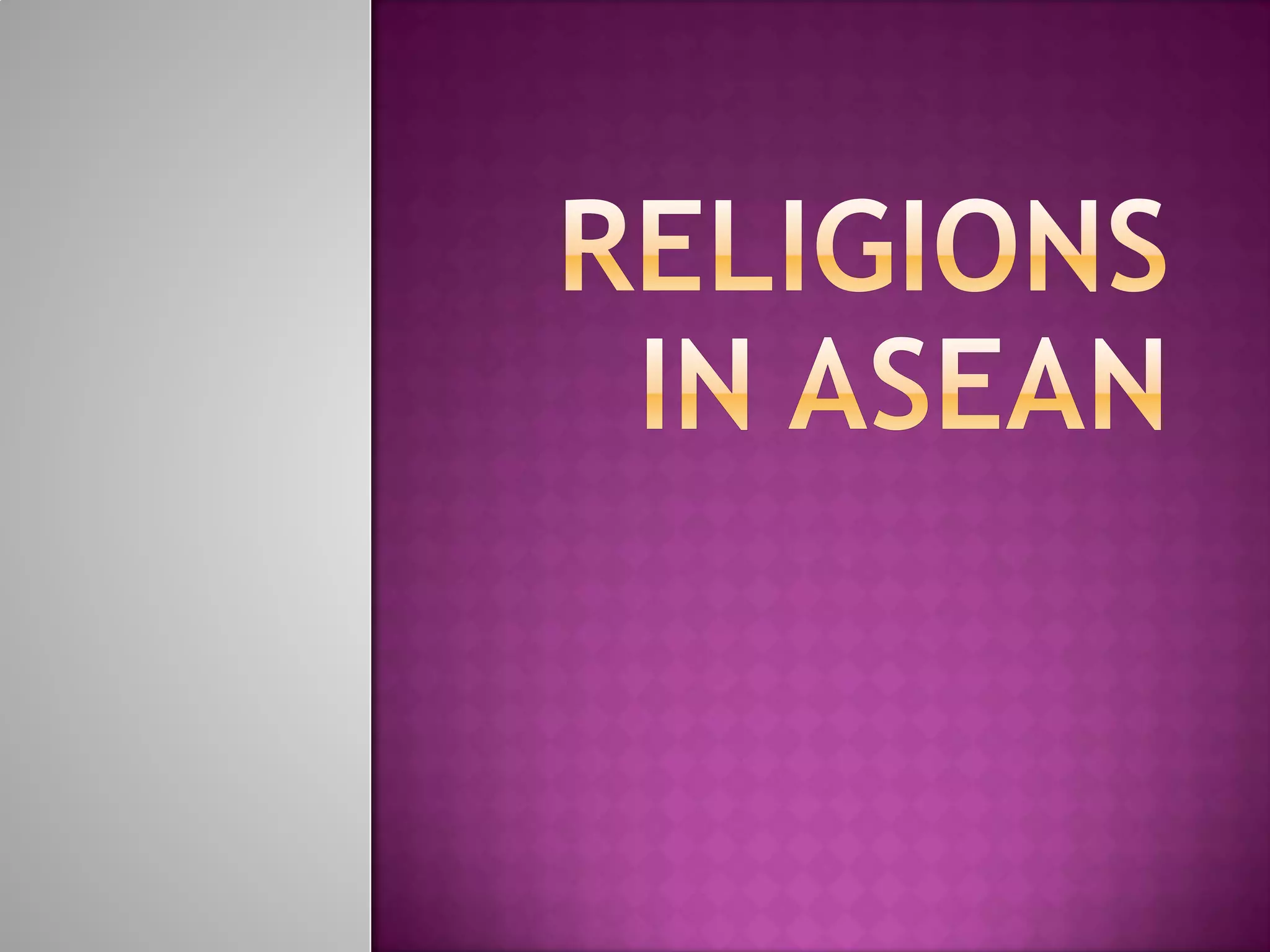 Religions in ASEAN, Eng-ver | PDF