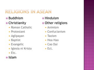 Religions in ASEAN, Eng-ver | PDF