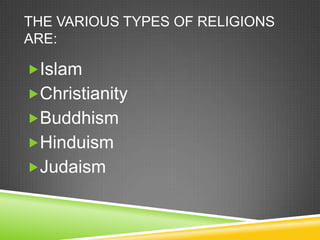 Religion slides | PPTX