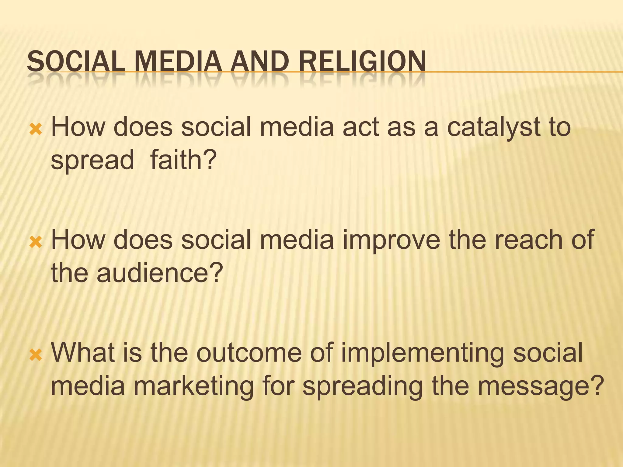 Religion & social media | PPTX