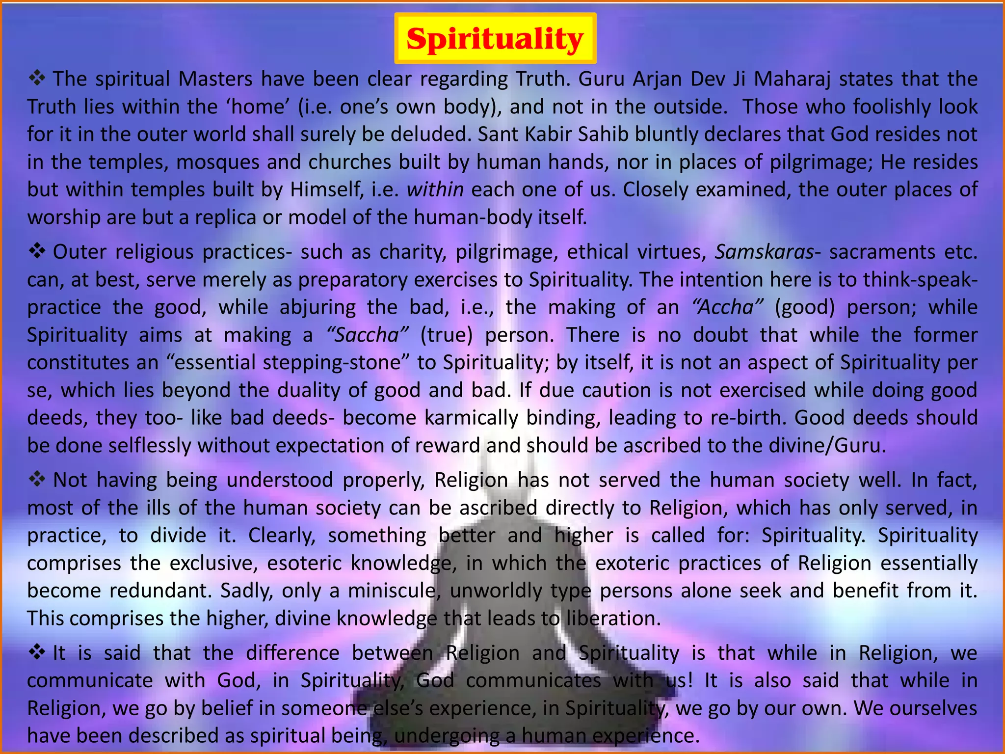 Religion, spirituality & science ppt | PDF