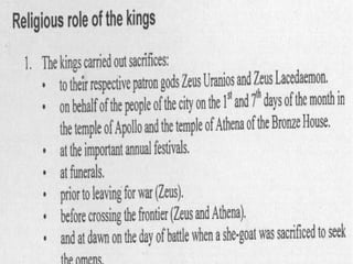 Religious Roles Of The Spartan Kings | PPT
