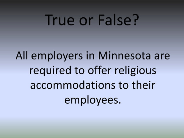 Religious Accommodations Presentation | PPT