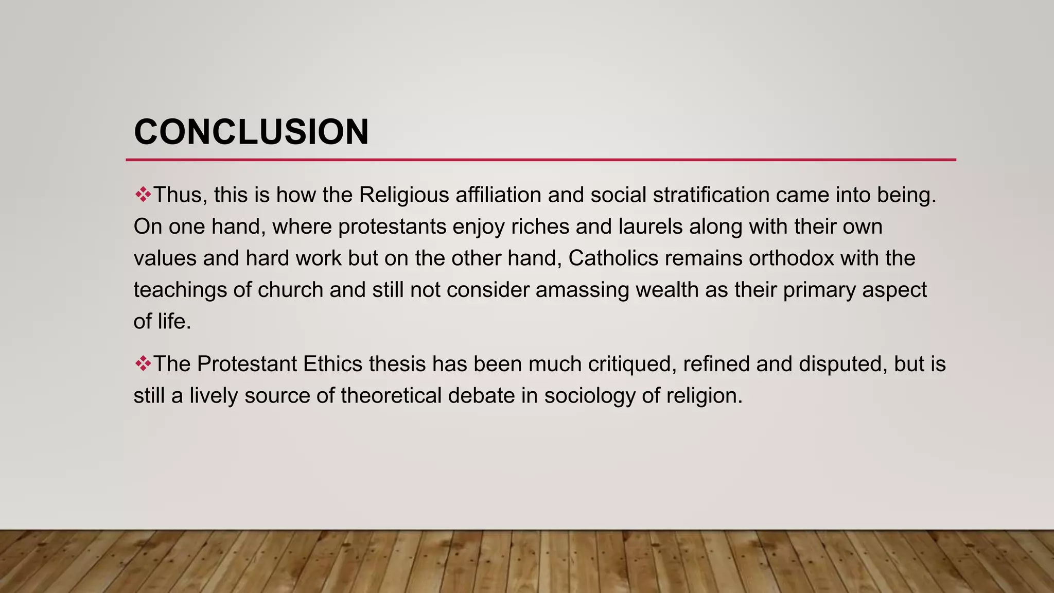 Religious affiliations and social stratification | PPTX | Christianity ...