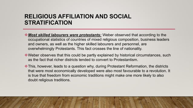 Religious affiliations and social stratification | PPTX | Christianity ...