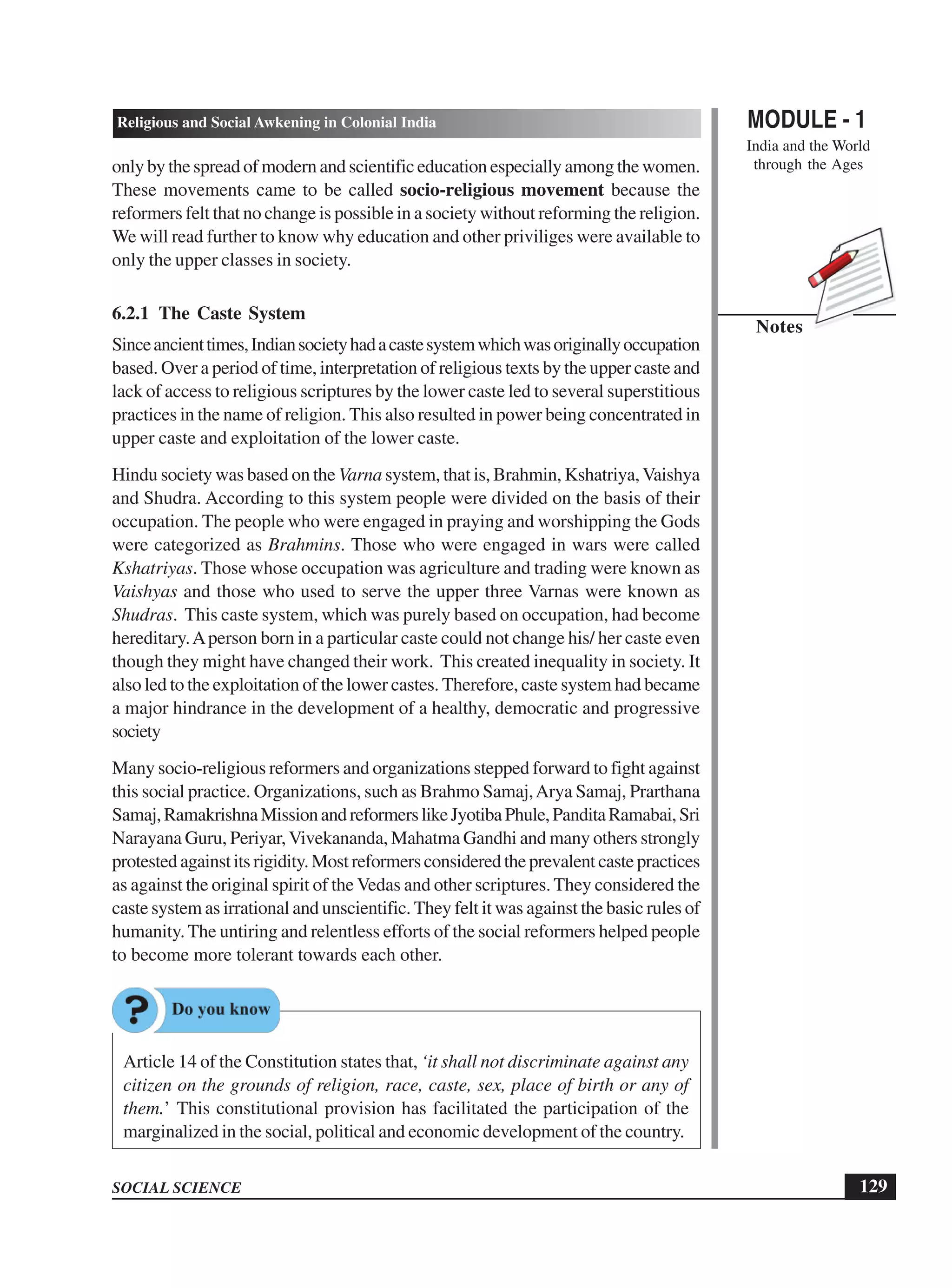 Religious and social awkening in colonial india | PDF