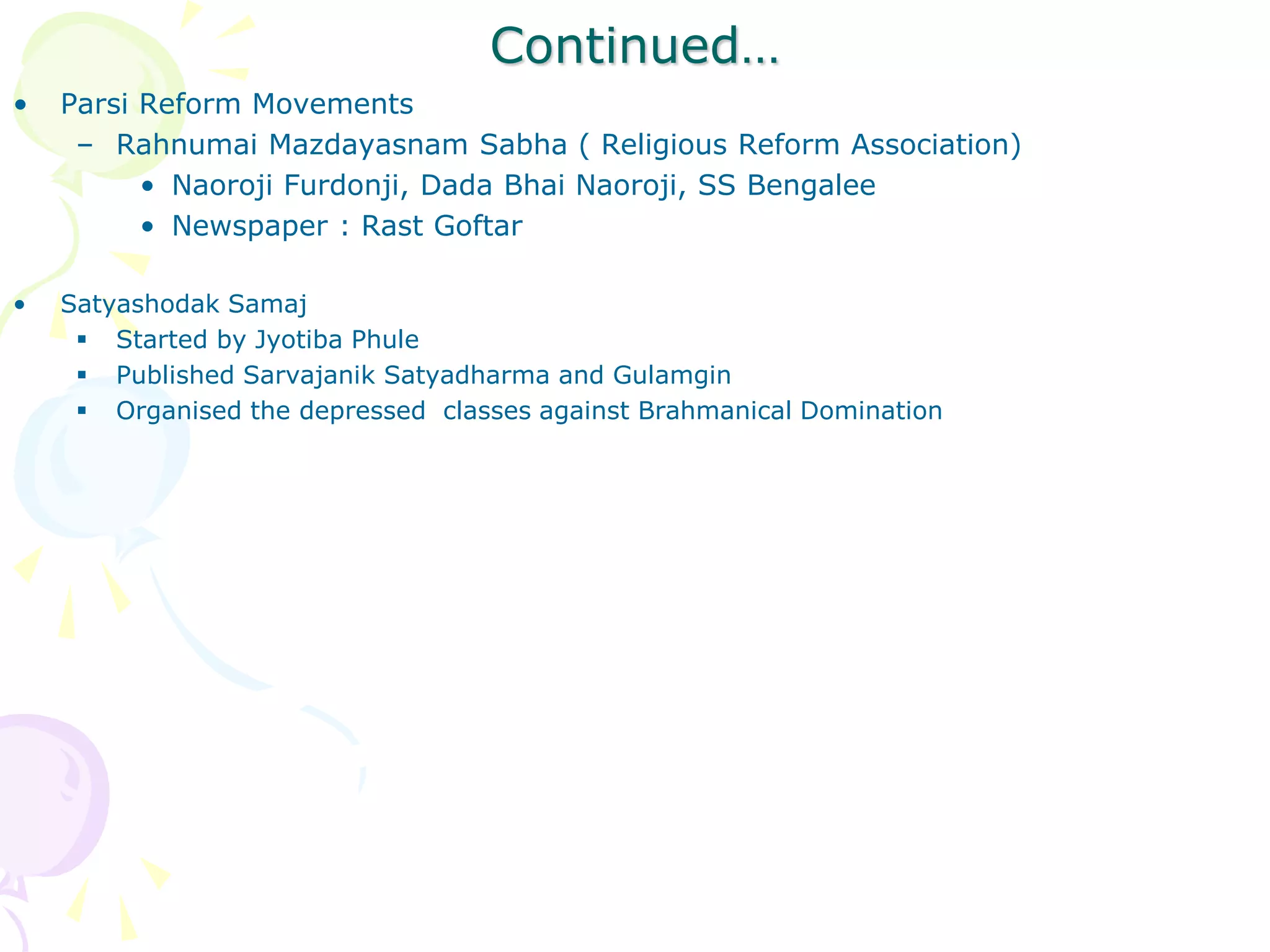 Religious and social reform movements | PPTX