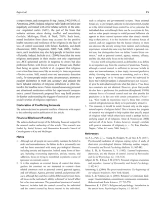 Religious belief as compensatory control (kay et al. 2010) | PDF