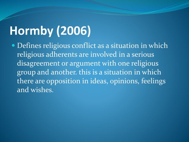Religious Conflict | PPTX