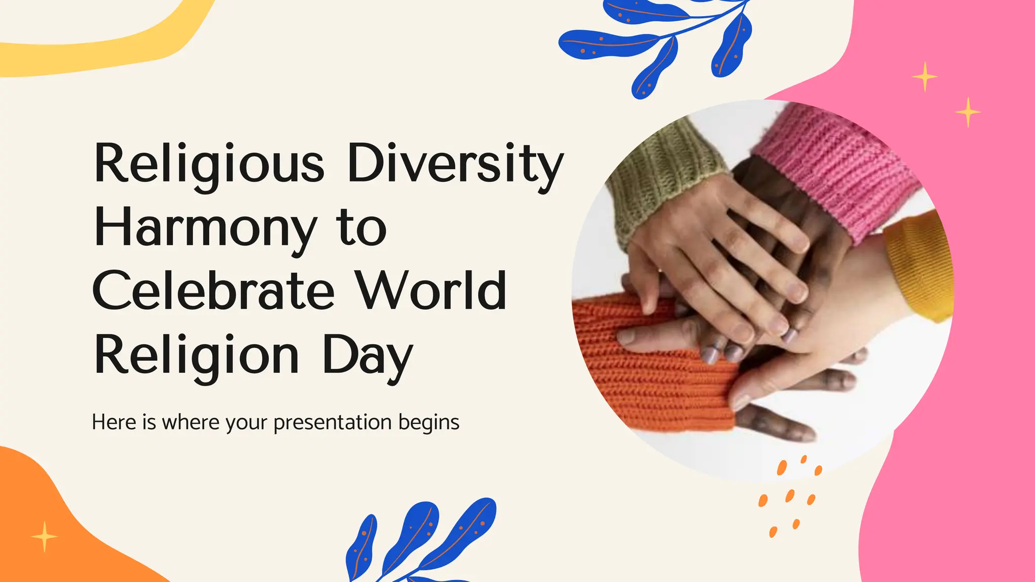 Religious Diversity Harmony to Celebrate World Religion Day by Slidesgo ...