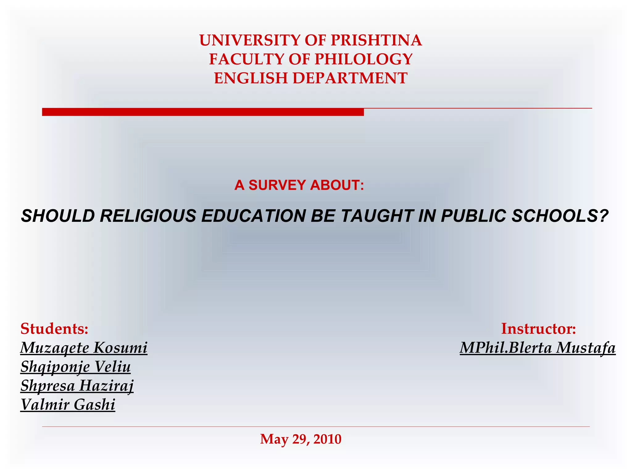 Religious education | PPS