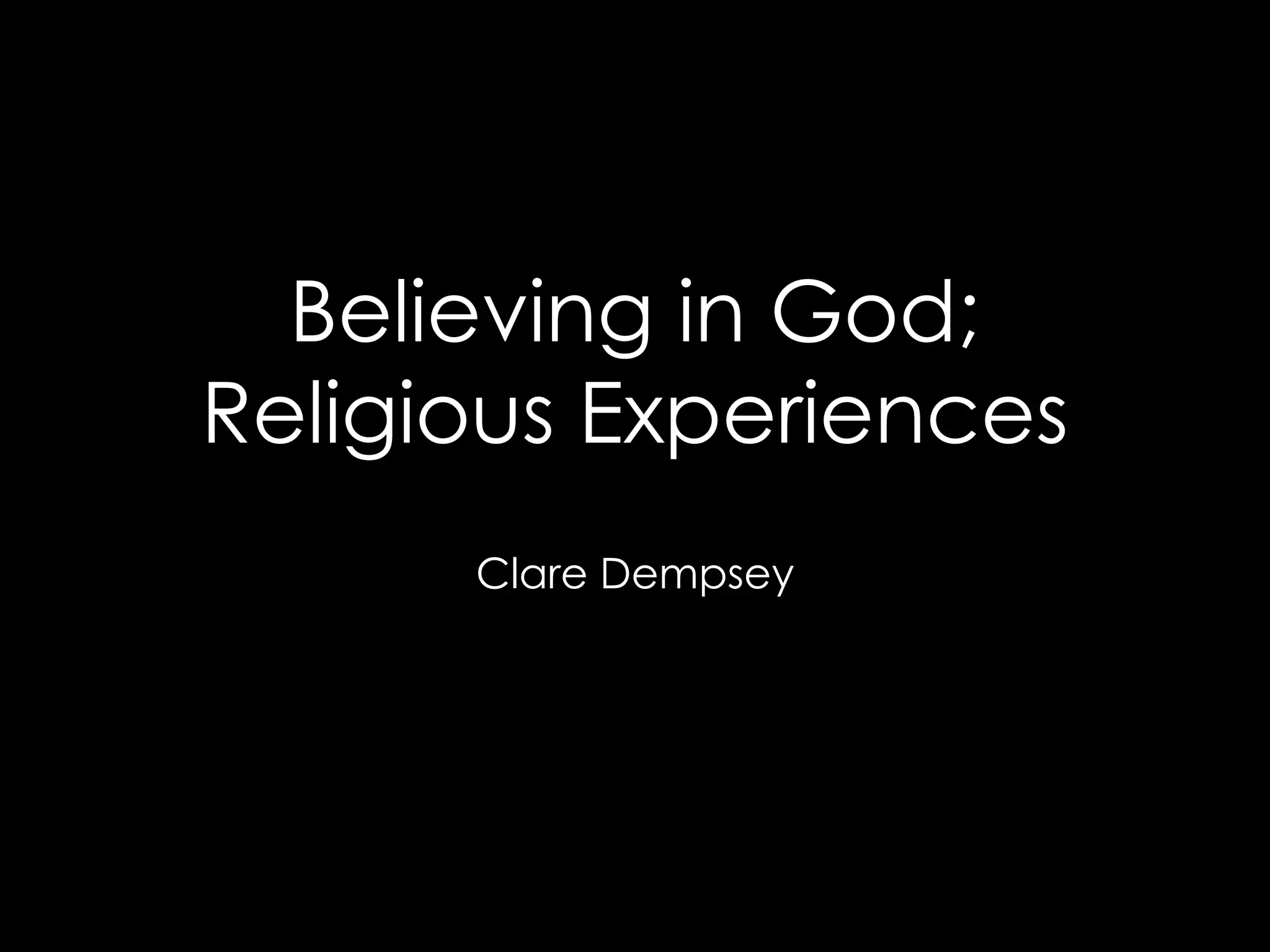 Religious Experiences | PPT