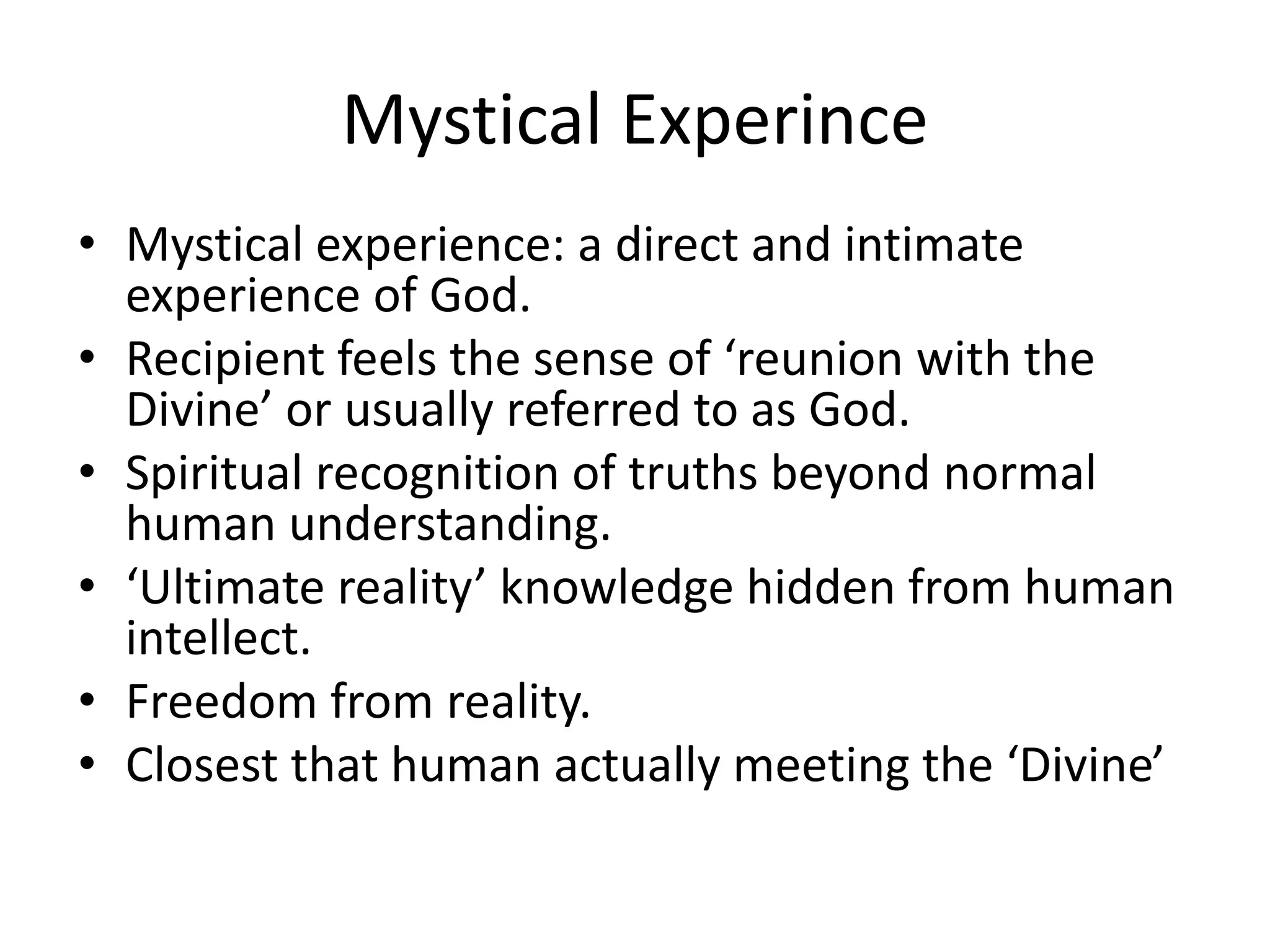 Religious experiences philosophy | PPTX