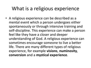 Religious experiences philosophy | PPT