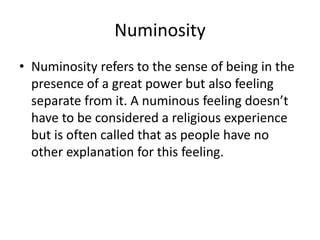 Religious experiences philosophy | PPTX