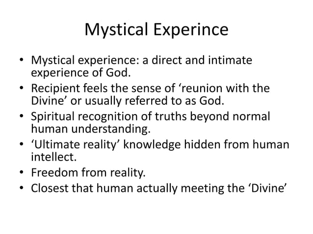 Religious experiences philosophy | PPT