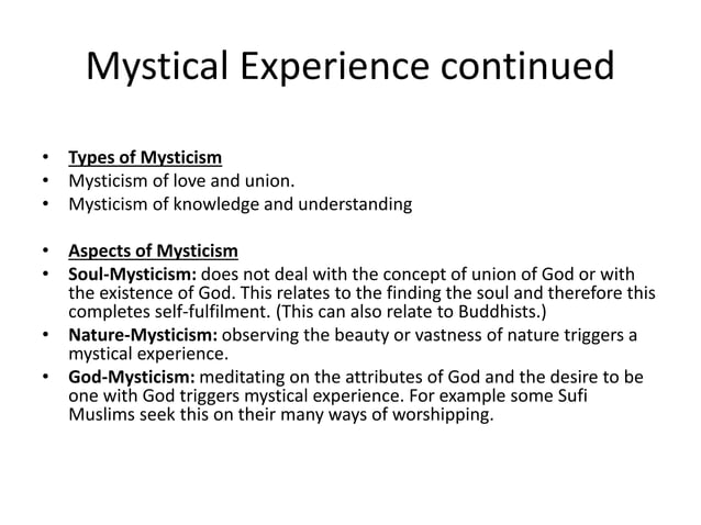 Religious experiences philosophy | PPT