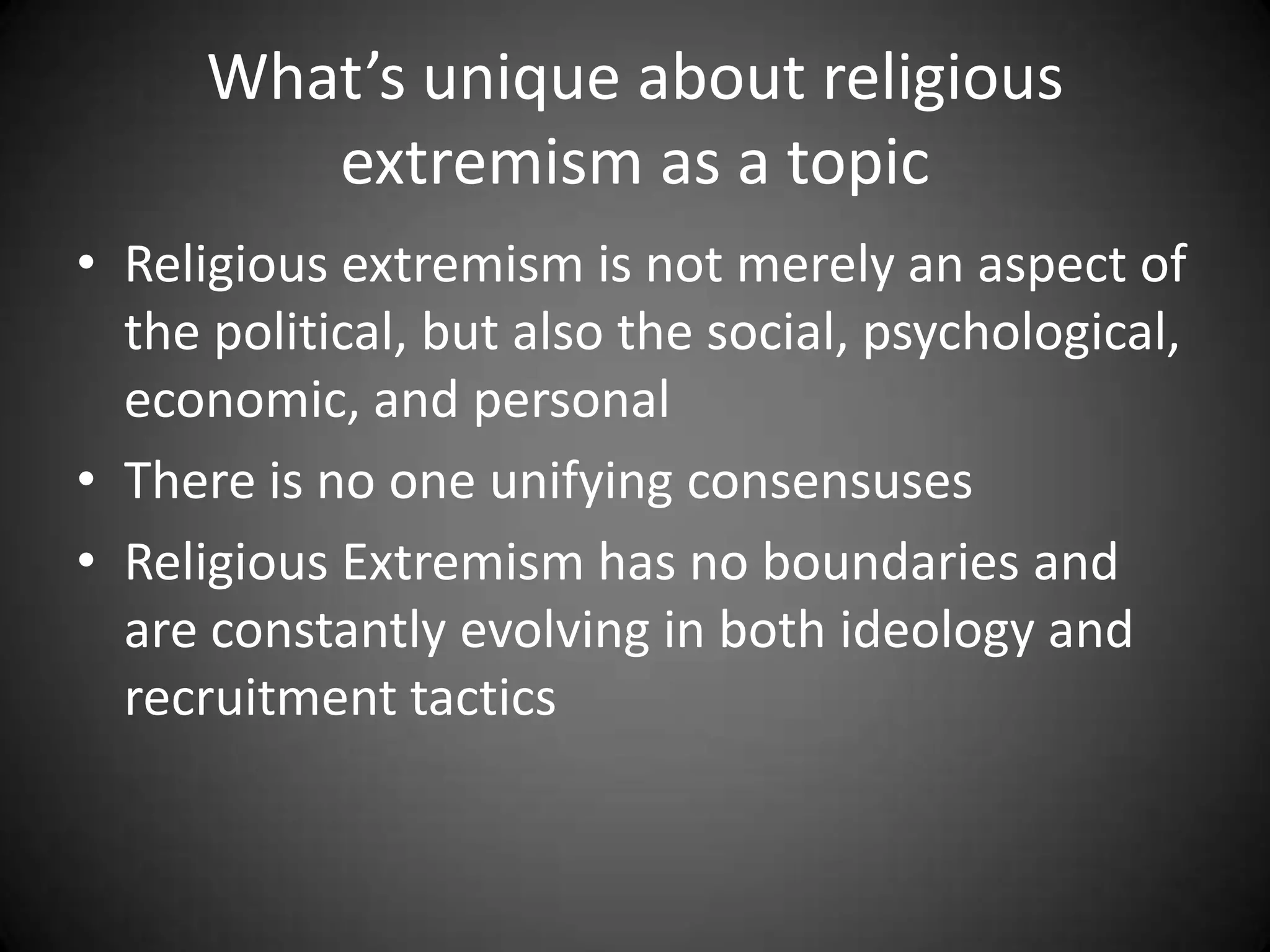 Religious Extremism | PPTX