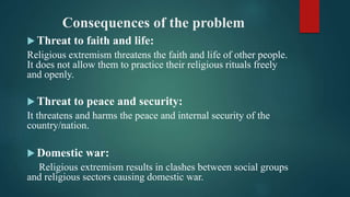 Religious extremism in pakistan | PPTX
