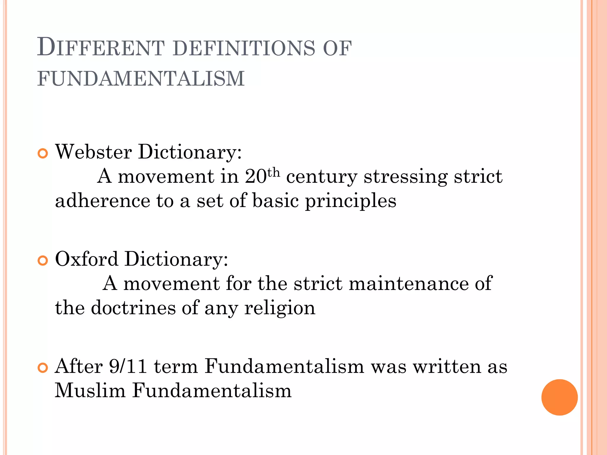 Religious fundamentalism | PPTX