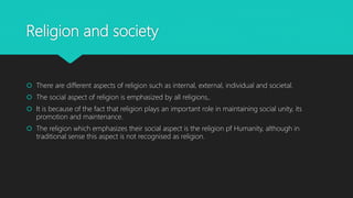 Religious impact on development of society part school | PPTX
