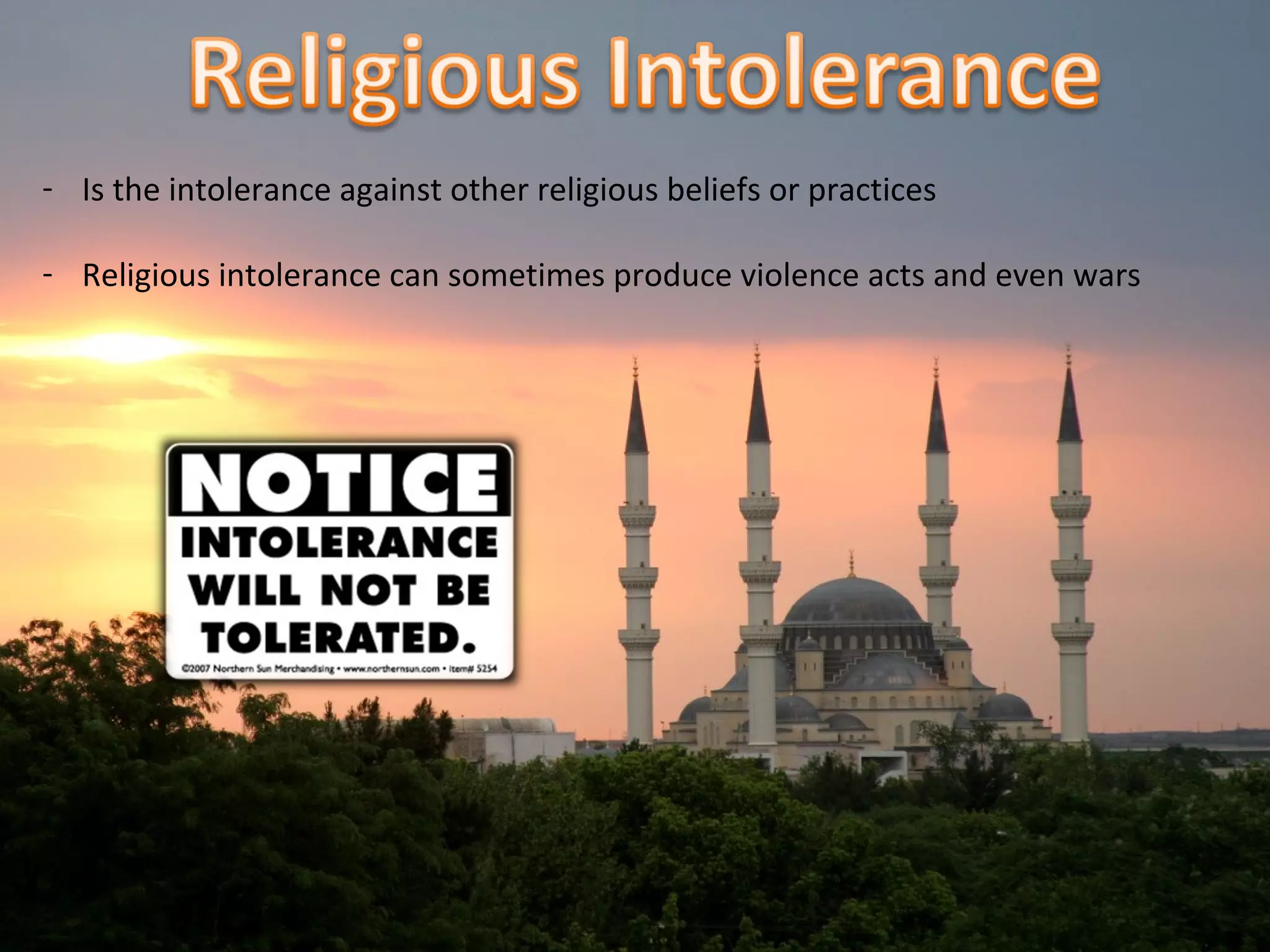 Religious intolerance | PPT