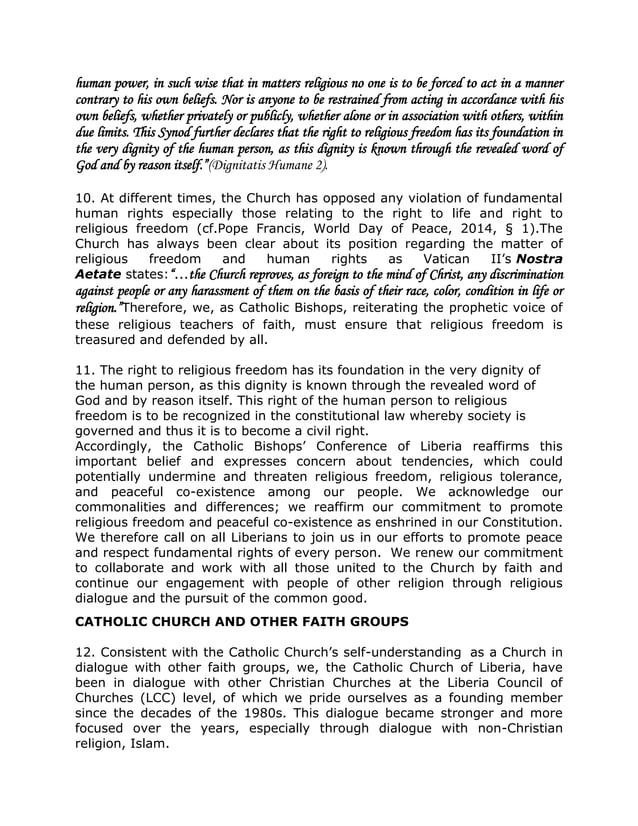 Religious liberty for all liberians | PDF