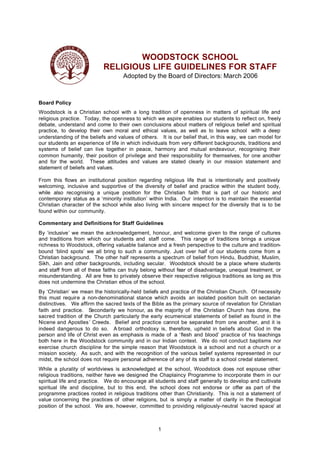 Woodstock School Religious Life Policy | PDF | Christianity | Religion ...