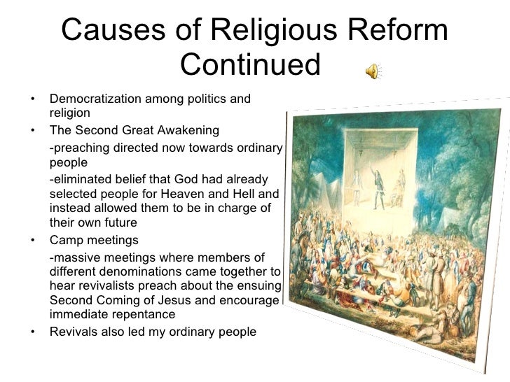 Religious Reform In The 1820’S To 1840’S
