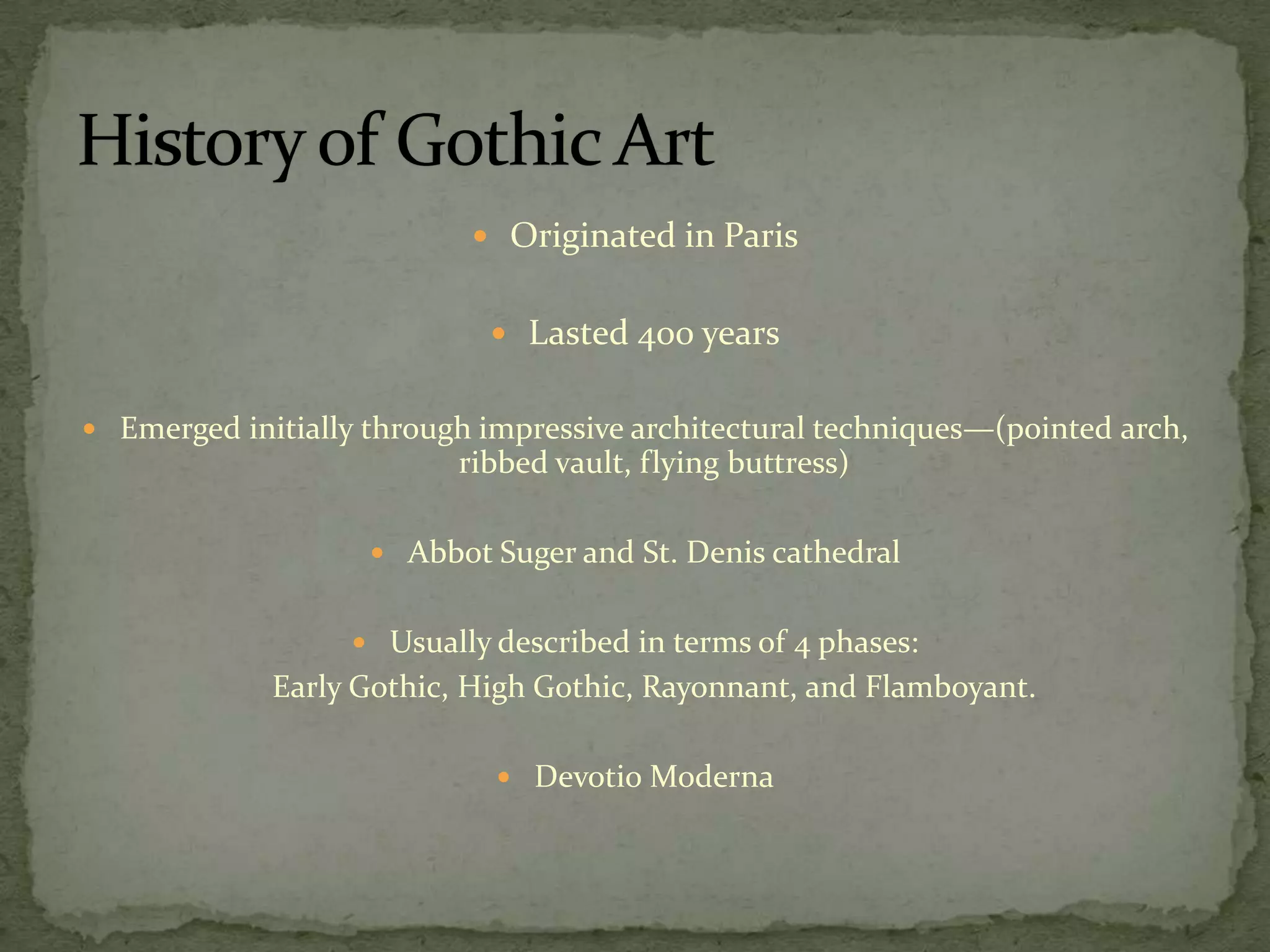 Religious works of the Gothic Period | PPTX